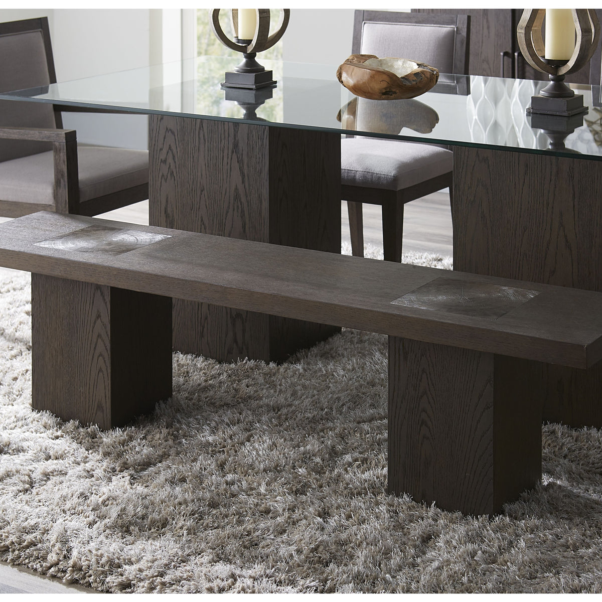 Modus Furniture Modesto Wooden Dining Bench in French Roast | Ornate Home