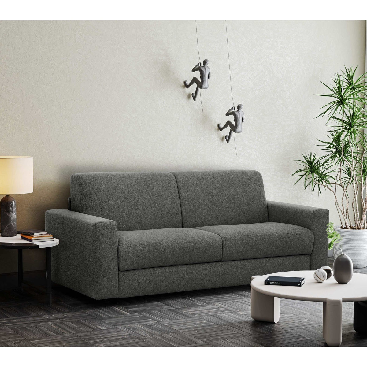 Primo Stearns & Foster® Giotto Anthracite Full Sleeper Sofa w/ Memory Foam Mattress | Ornate Home