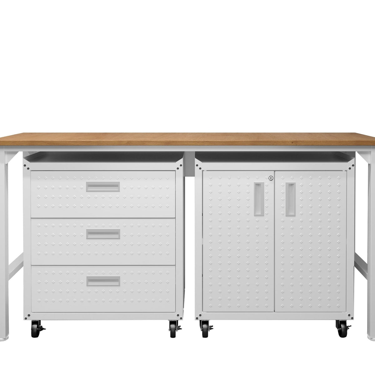 Manhattan Comfort 3-Piece Fortress Mobile Space-Saving Garage Cabinet ...
