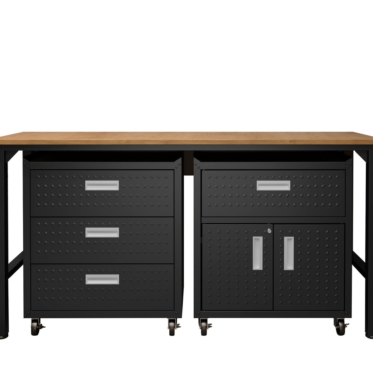 Manhattan Comfort 3-Piece Fortress Mobile Space-Saving Garage Cabinet ...