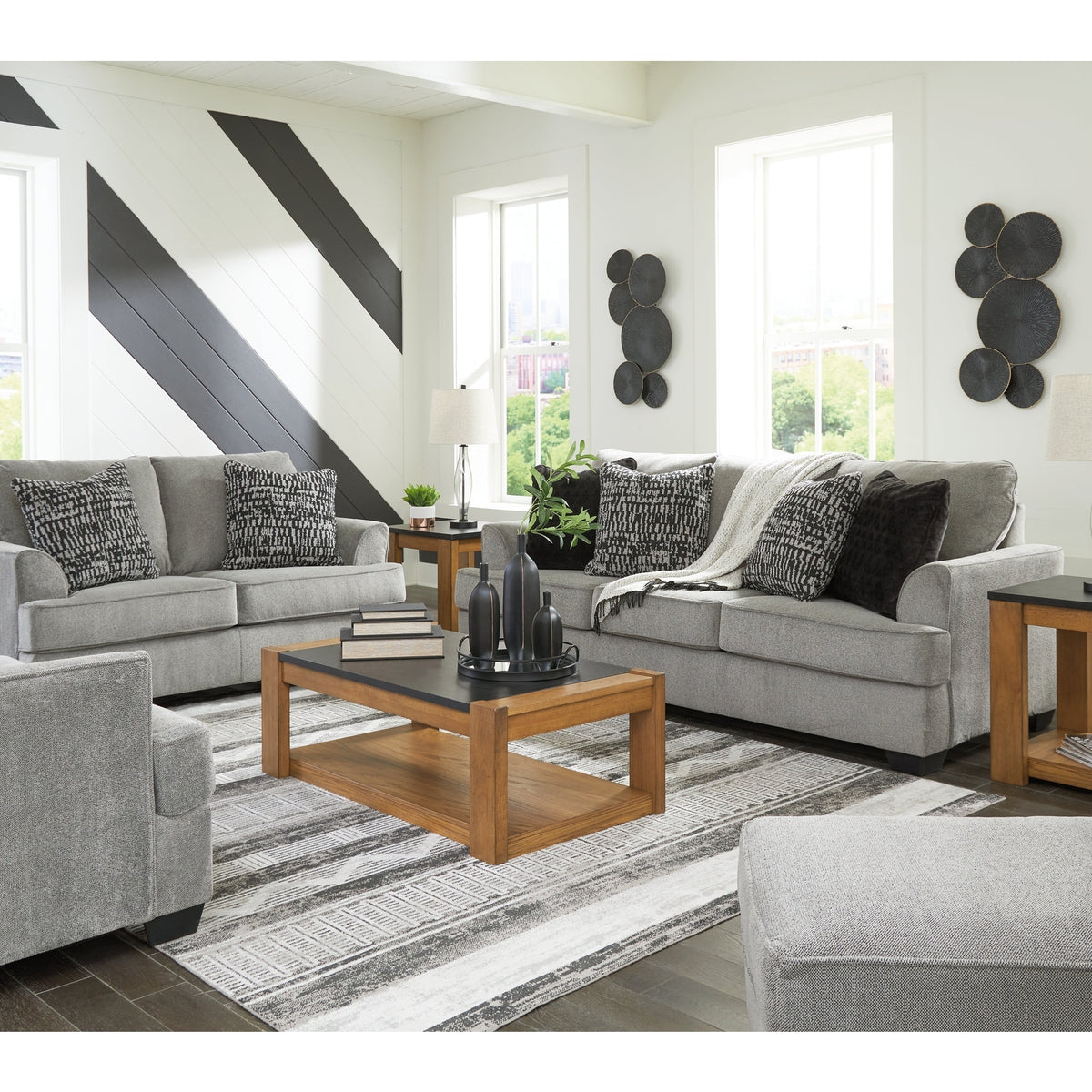 Deakin Ash Sofa, Loveseat, Oversized Chair and Ottoman | Ornate Home