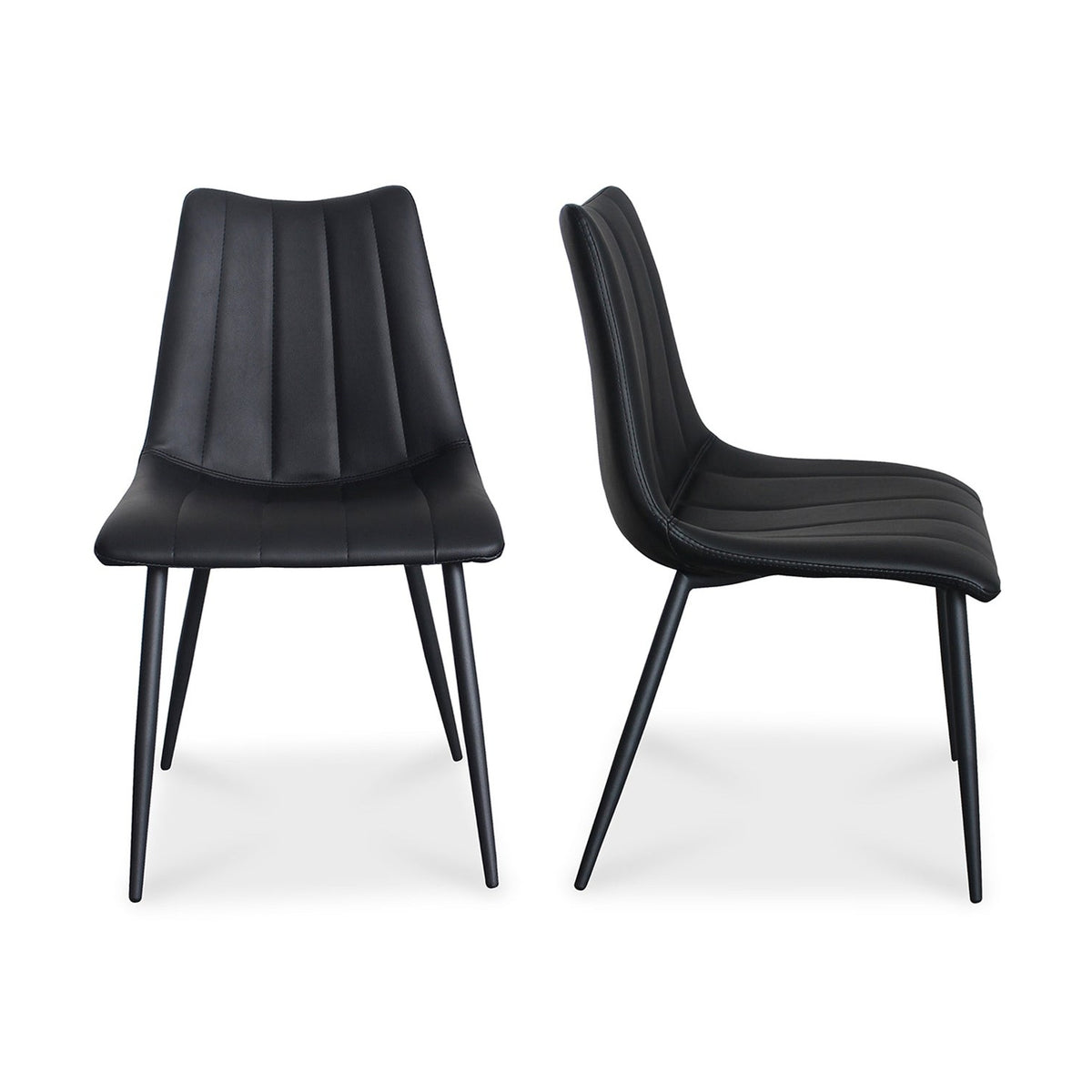 Moe's Home Alibi Matte Black Dining Chair (Set of 2) | Ornate Home