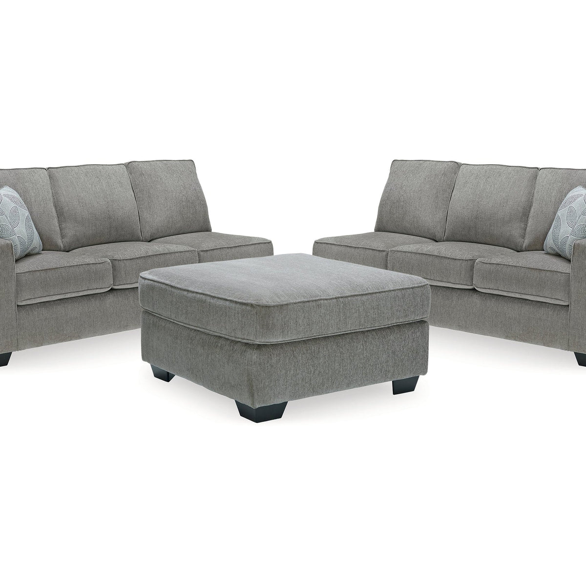Ashley Furniture Altari Alloy 2-Piece Sectional with Ottoman (Online ...