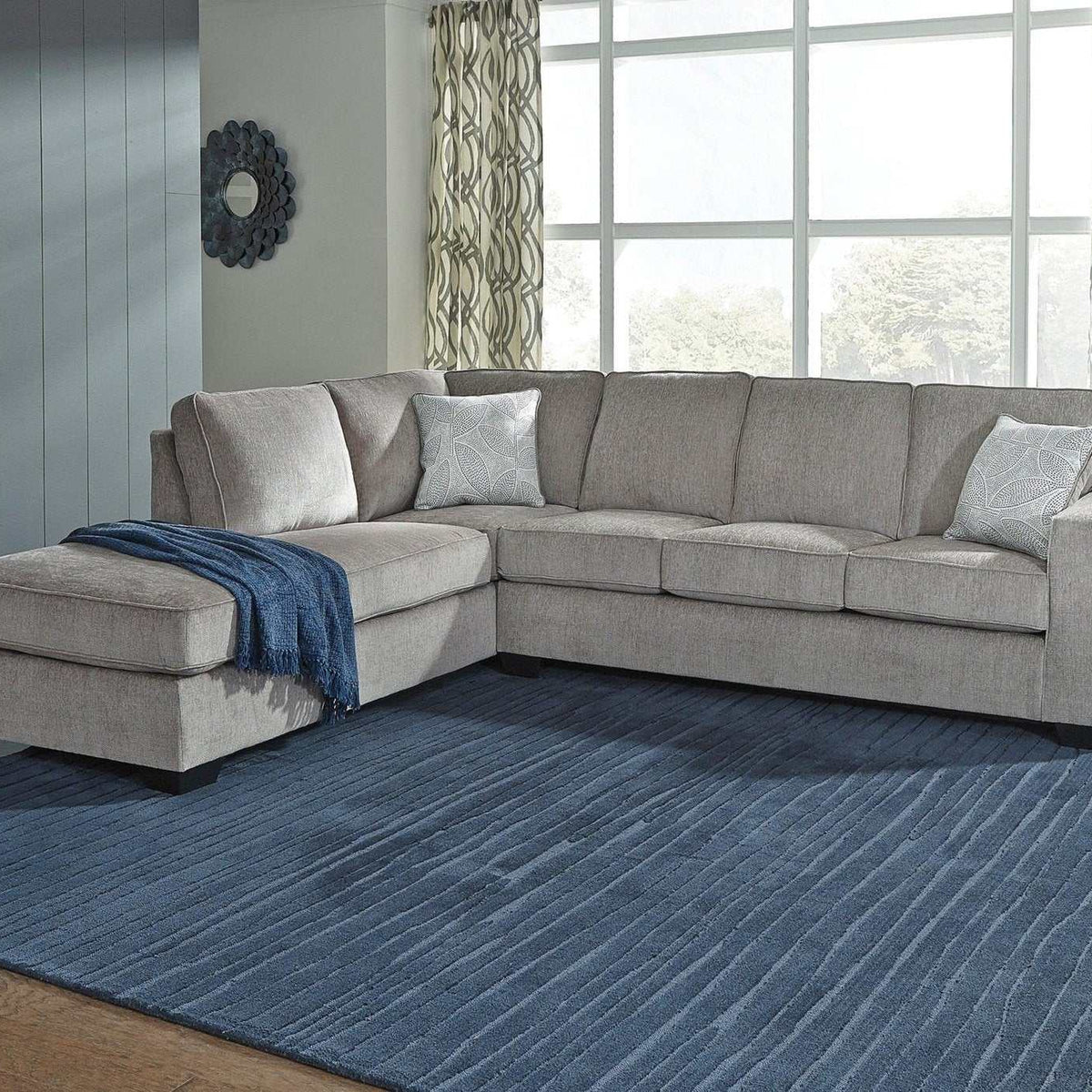 Ashley Furniture Altari Alloy 2pc Sectional Sofa w/ Chaise | Ornate Home