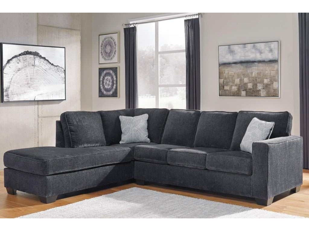 Ashley Furniture Altari Slate 2pc Sectional Sofa w/ LAF Chaise (Online ...