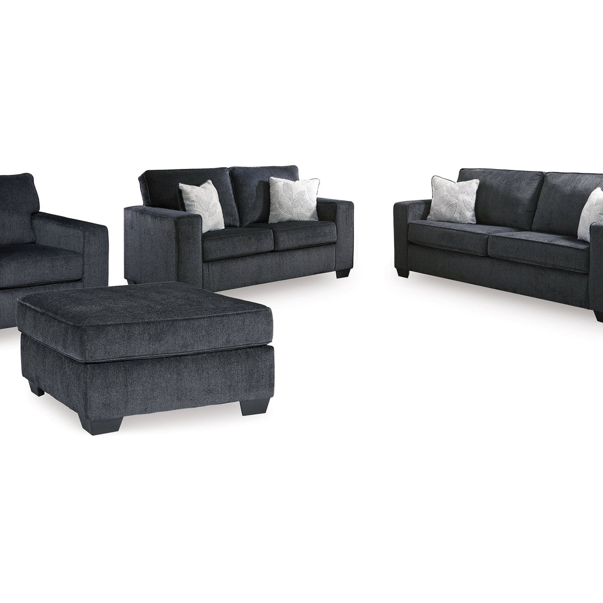 Ashley Furniture Altari Slate Queen Sofa Sleeper, Loveseat, Chair and ...