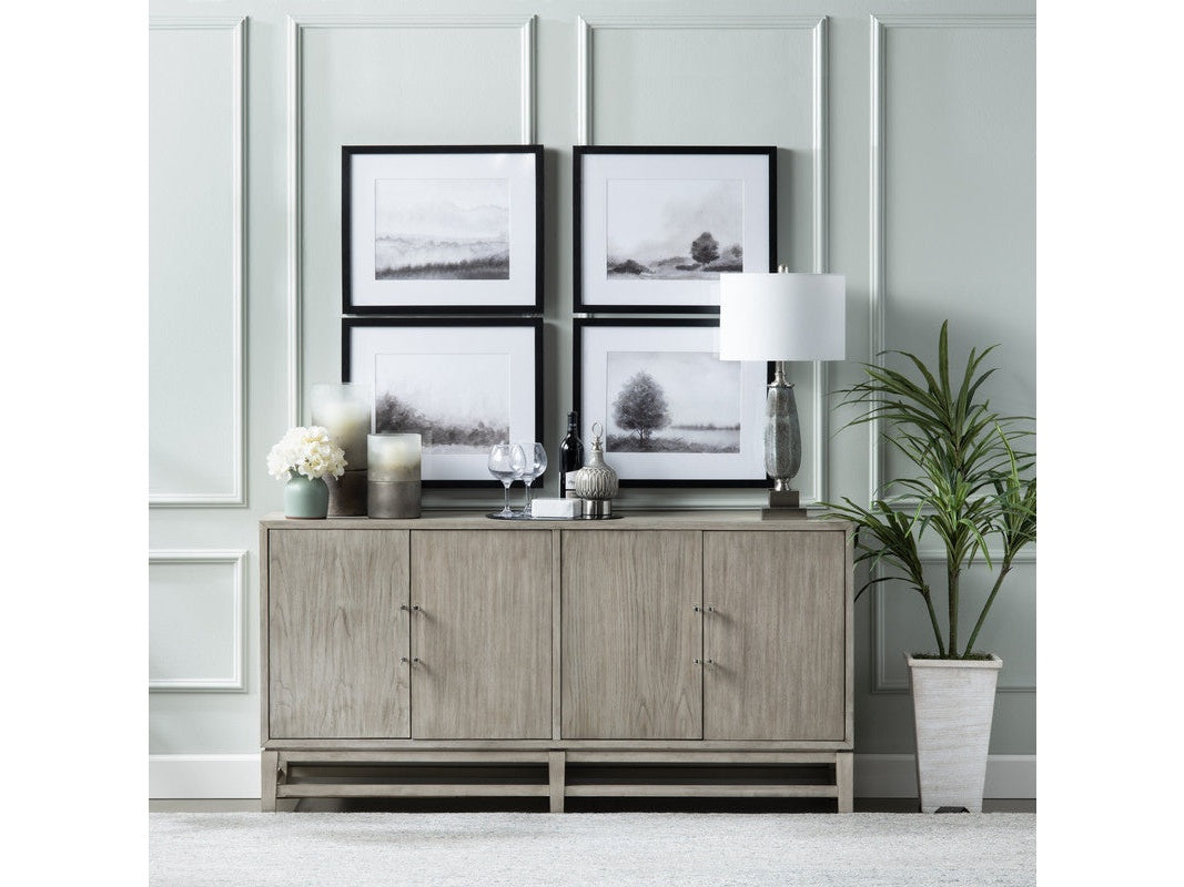 Crestview Annabelle Cream/Brown 4 Door Sideboard | Ornate Home