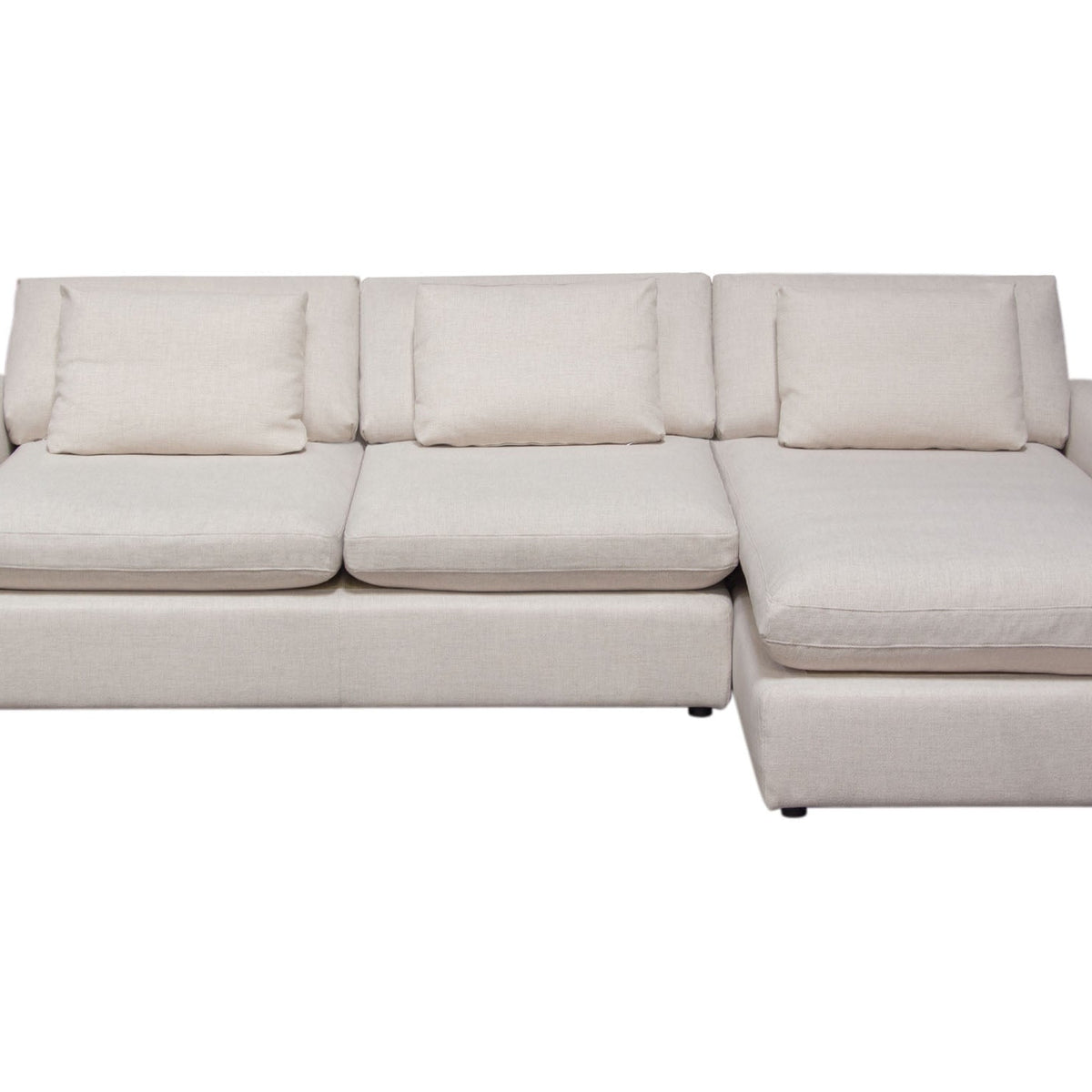 Diamond Sofa Arcadia Cream 2pc Reversible Chaise Sectional | Ornate Home