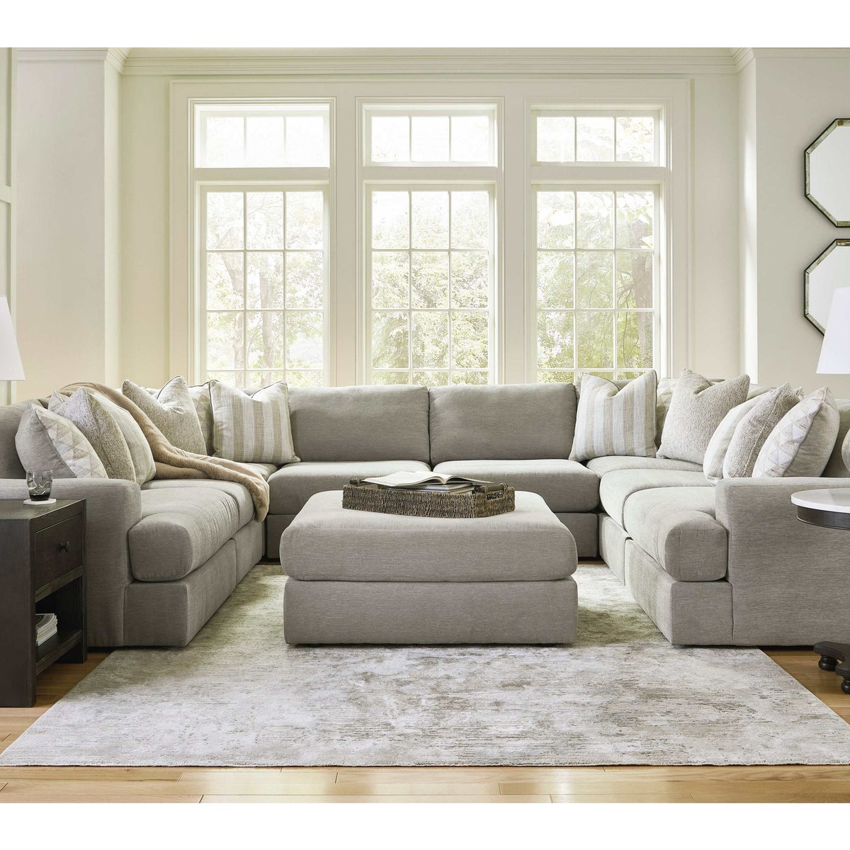 Ashley Furniture Avaliyah Ash Gray Chenille Modular Sectional Units ...