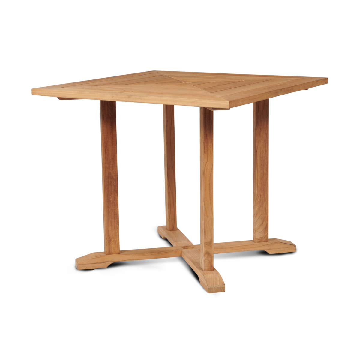 HiTeak Avery Square Teak Outdoor Dining Table with Umbrella Hole ...