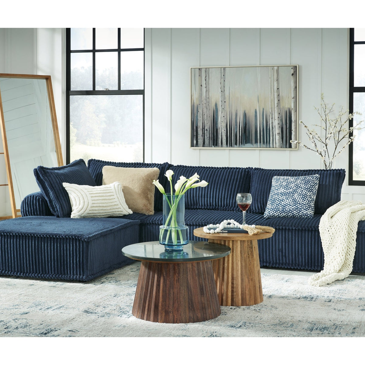 Ashley Furniture Bales Navy 4-Piece Modular Seating (Online Special ...
