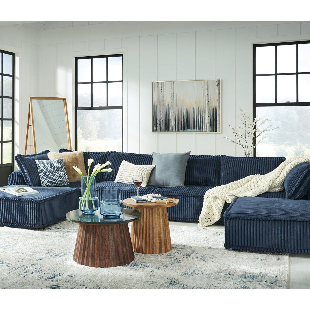 Ashley Furniture Bales Navy 6-Piece Modular Seating (Online Special ...