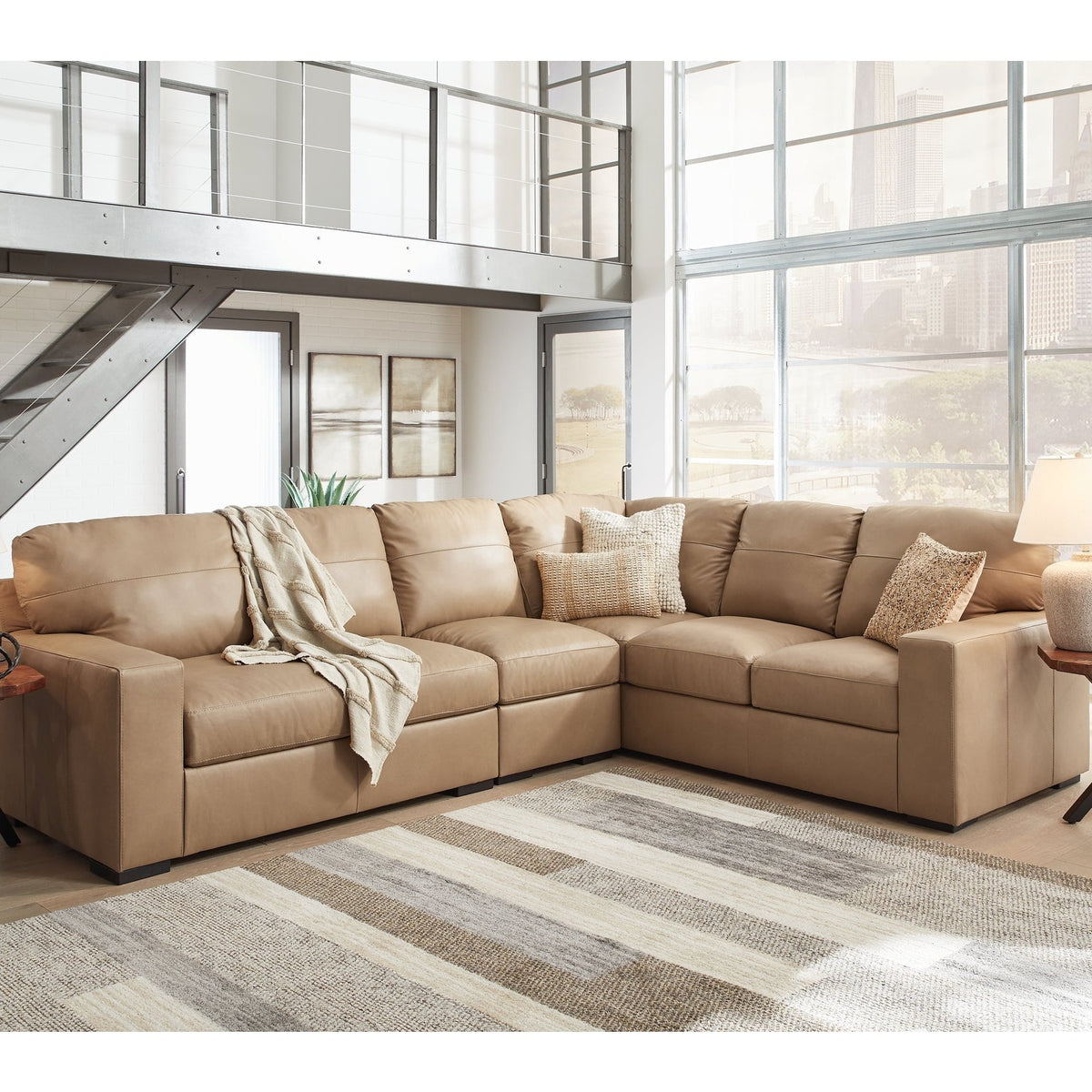 Ashley Furniture Bandon Toffee 3-Piece Sectional (Online Special Price ...