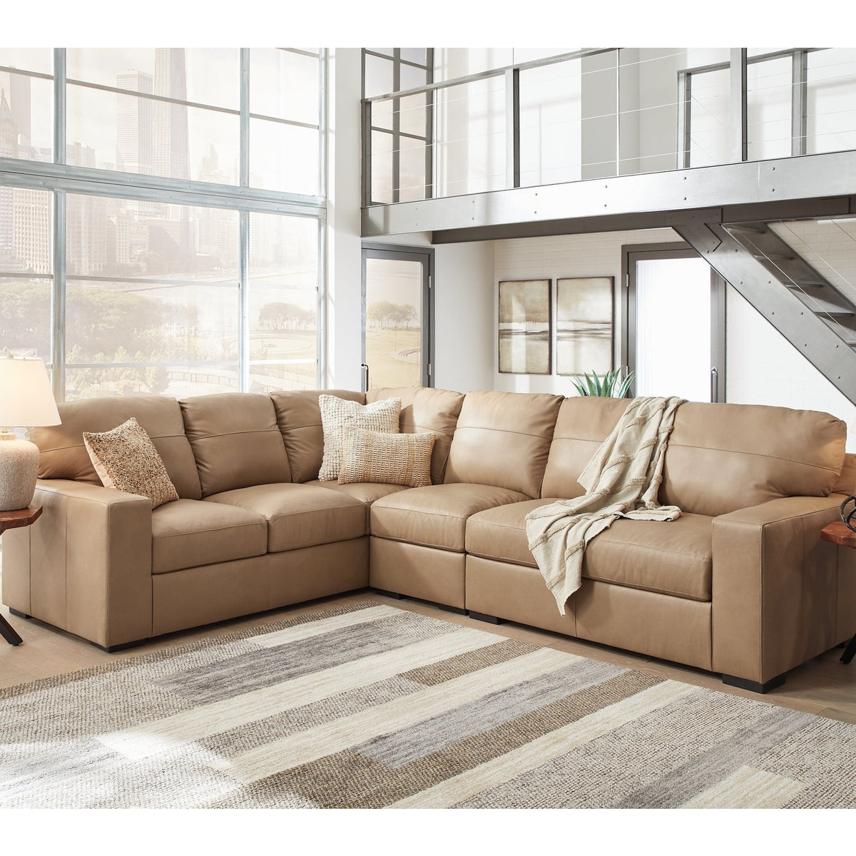 Ashley Furniture Bandon Toffee 3-Piece Sectional (Online Special Price ...