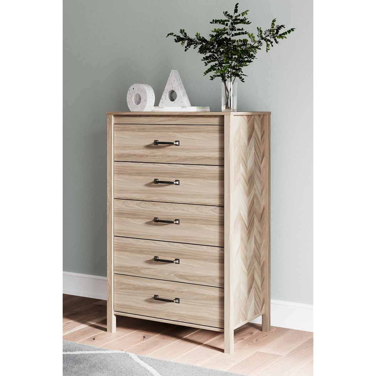 Ashley Furniture Battelle Tan Chest of Drawers | Ornate Home