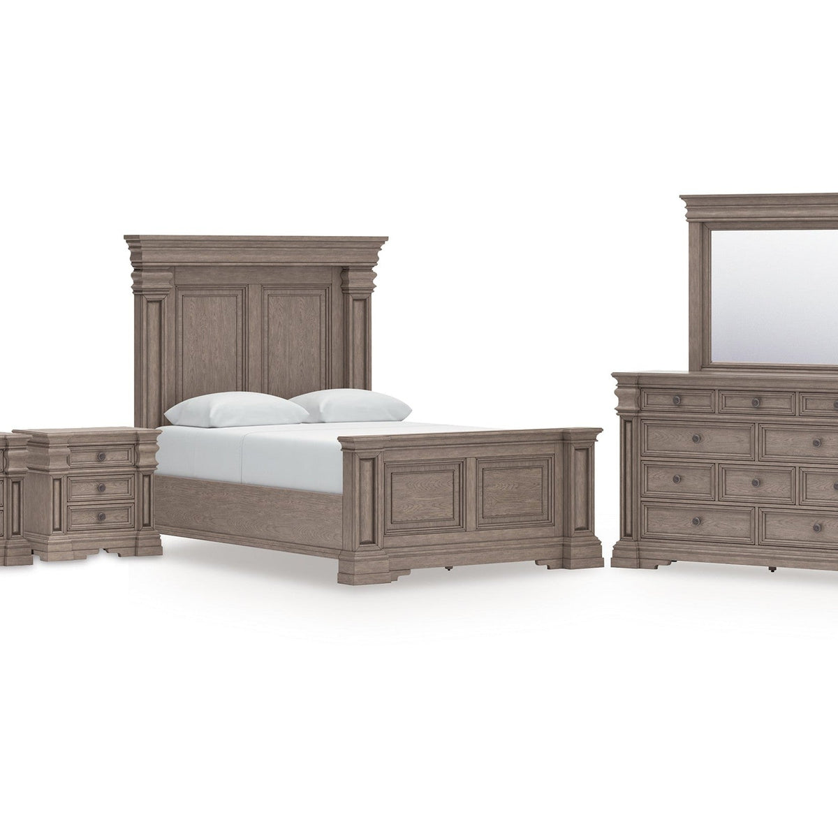 Ashley Furniture Blairhurst Light Grayish Brown Queen Panel Bedroom Set ...