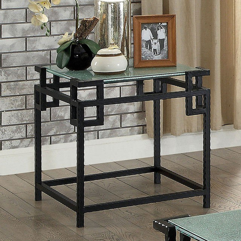 Furniture of America Selene Black End Table | Ornate Home