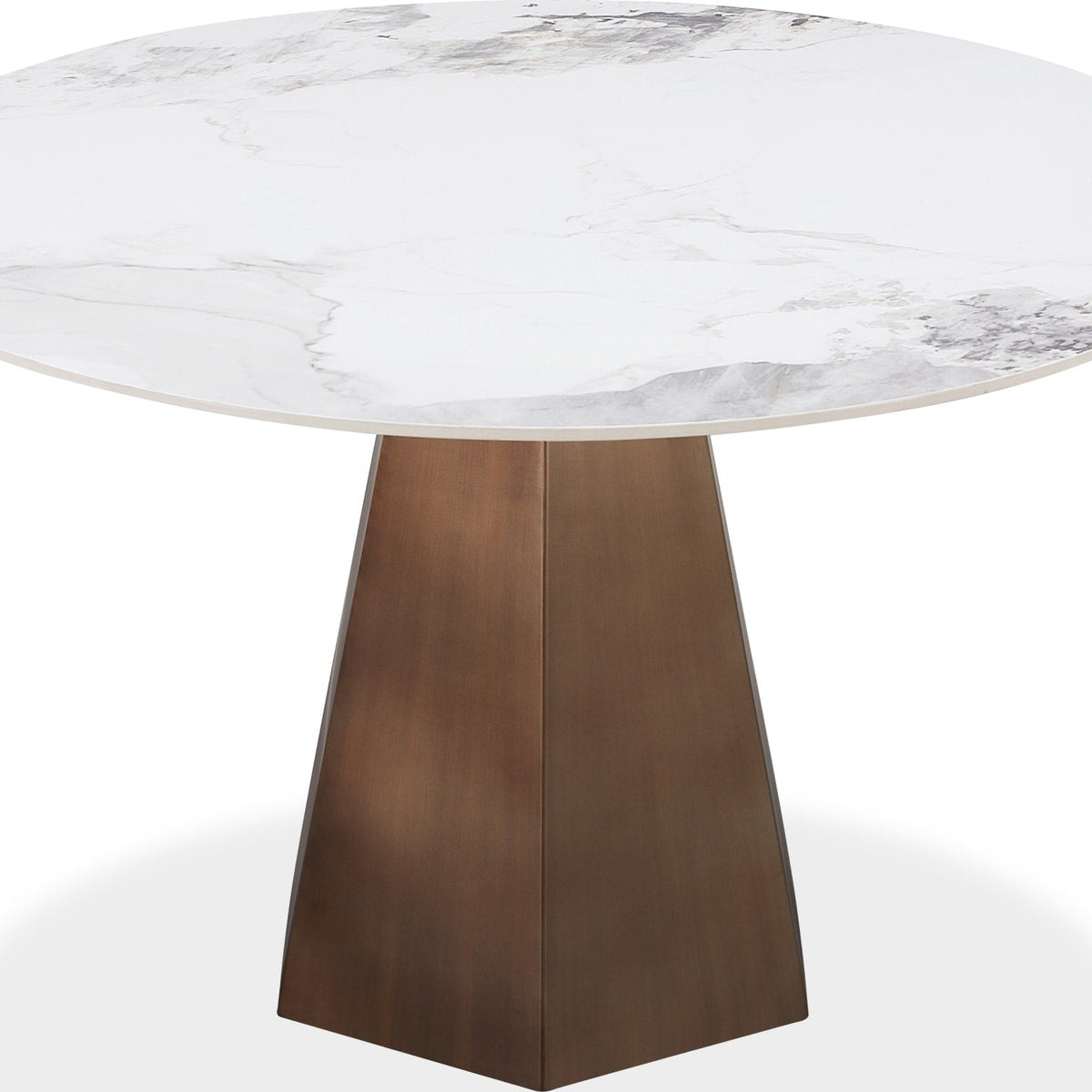 Modus Carmel Chanelle/Bronze Stone Top Round Dining Table