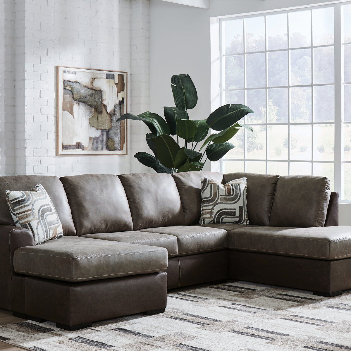 Ashley Furniture Castille Way Fossil 2-Piece Sectional with Left Chaise