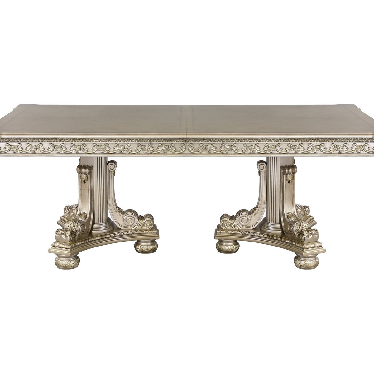 Homelegance Catalonia Platinum Gold Dining Table | Ornate Home