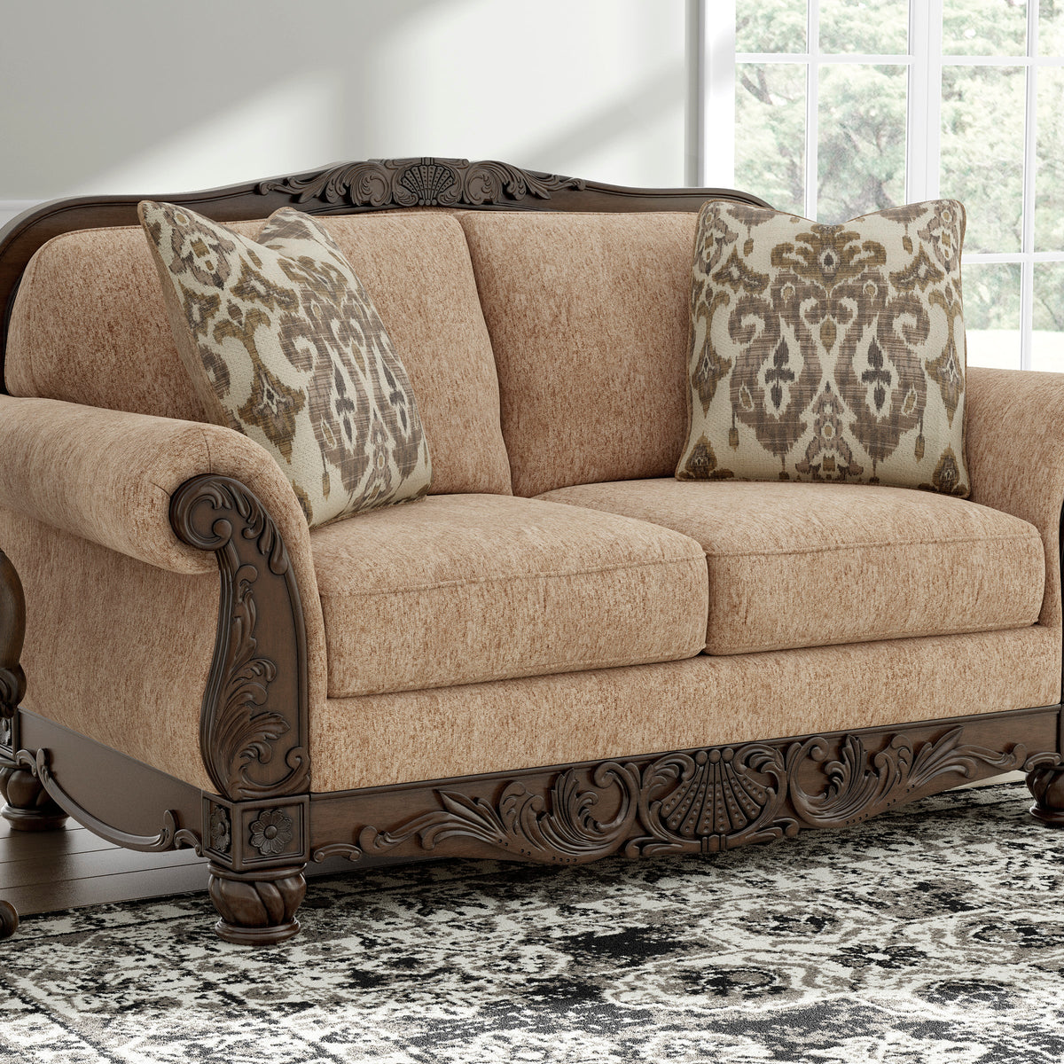 Ashley Furniture Chelsworth Golden Loveseat (Online Special Price ...