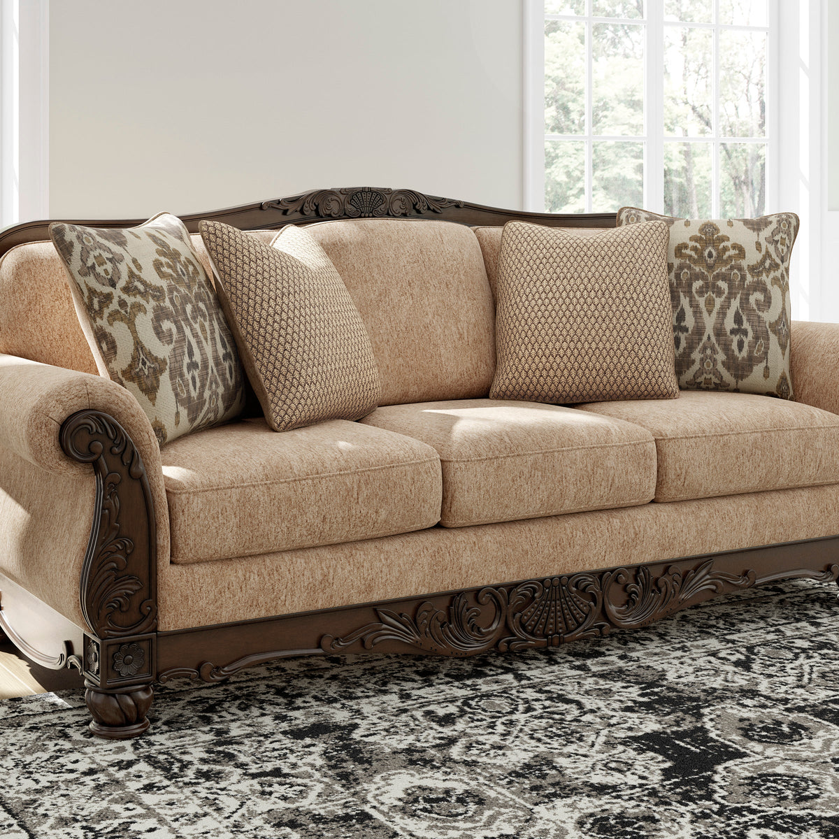 Ashley Furniture Chelsworth Golden Sofa (Online Special Price) | Ornate ...