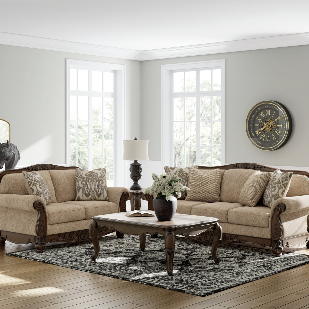 Ashley Furniture Chelsworth Golden Sofa and Loveseat | Ornate Home