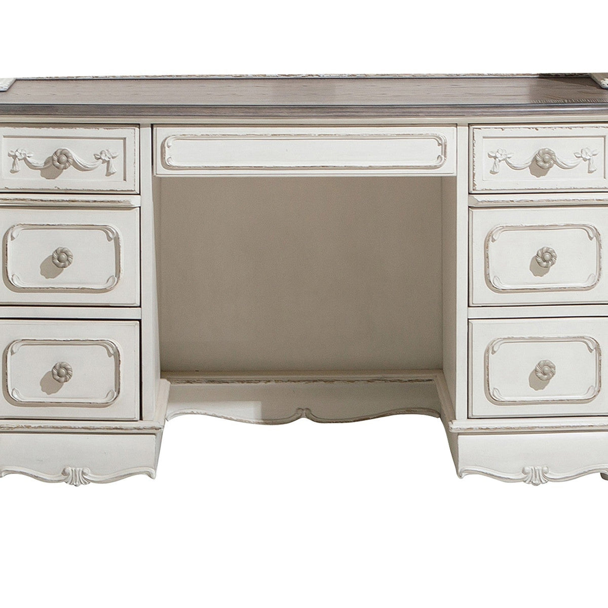 Homelegance Cinderella Antique White Writing Desk | Ornate Home
