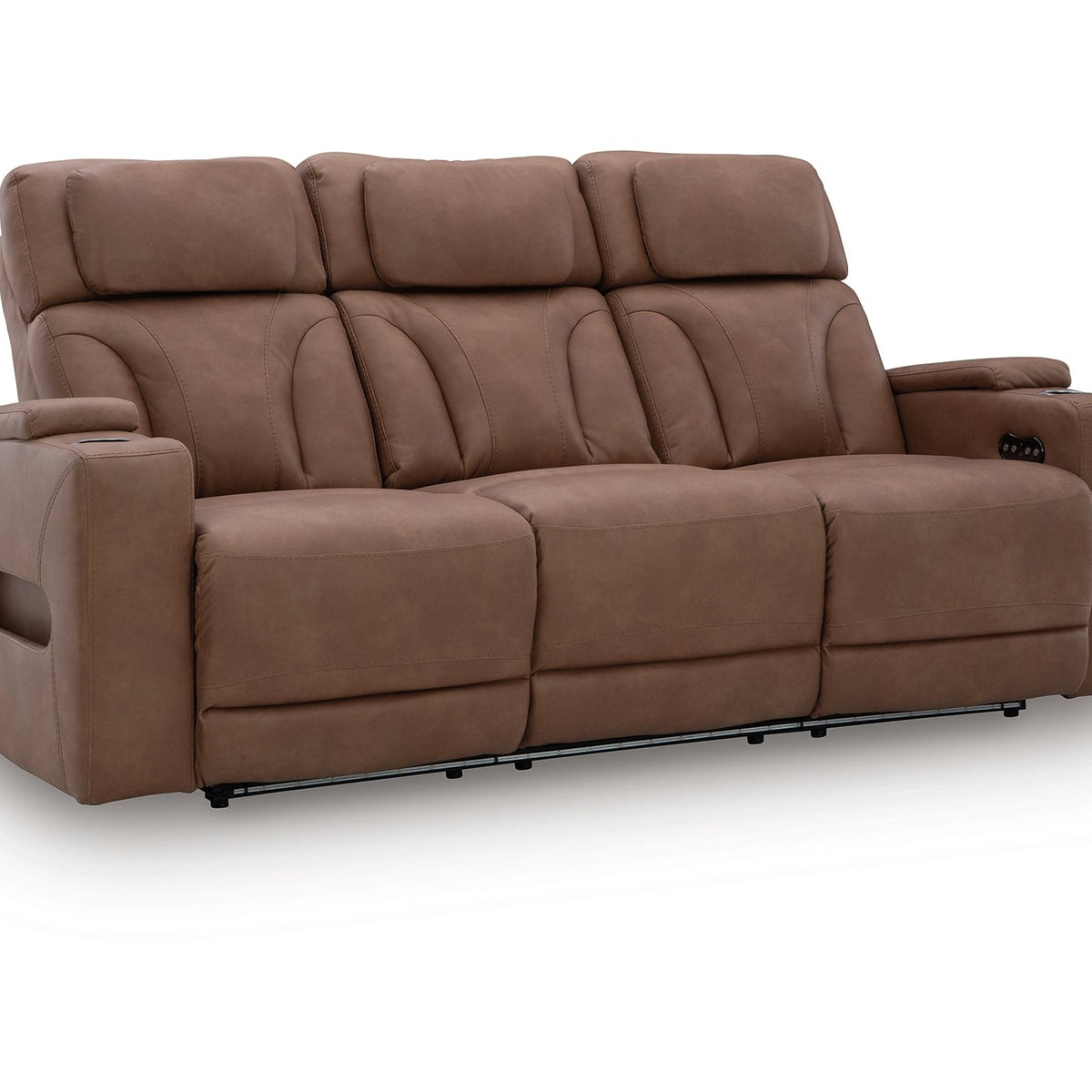 Ashley Furniture Clean-Slate Caramel Power Reclining Sofa | Ornate Home