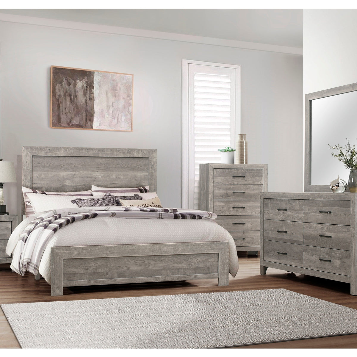 Homelegance Corbin Gray 5-Piece Queen Bedroom Set | Ornate Home