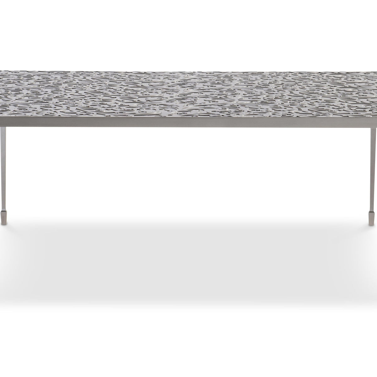 Bernhardt Cornelia Glazed Stainless Steel Cocktail Table | Ornate Home