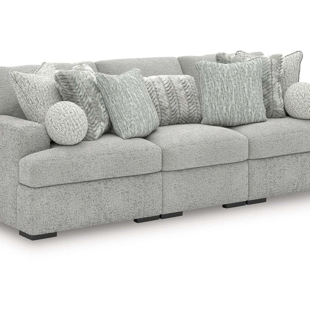 Ashley Furniture Cuddle Plush Arctic 3-Piece Sectional (Online Special ...