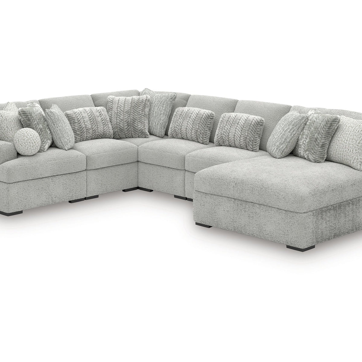 Ashley Furniture Cuddle Plush Arctic 6-Piece Sectional with Chaise ...