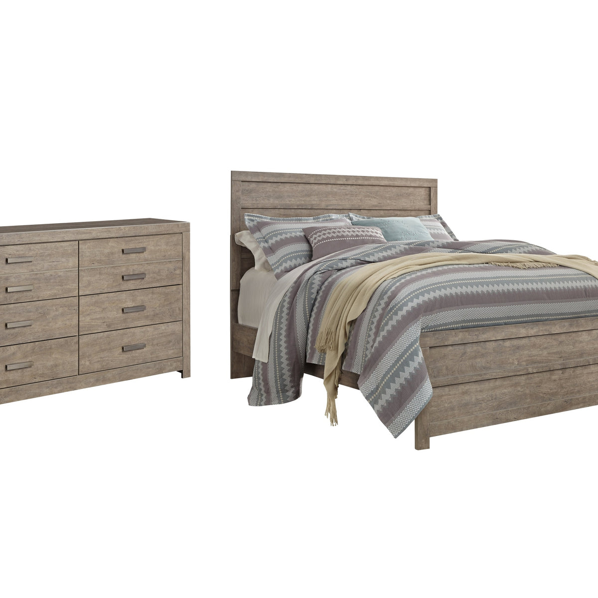 Ashley Furniture Culverbach Queen Panel Bedroom Set with Dresser ...