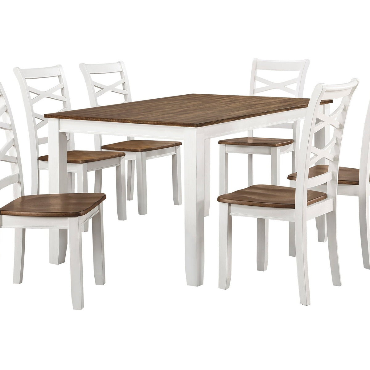 Homelegance Dobson Cherry/White 7-Piece Pack Dinette Set | Ornate Home