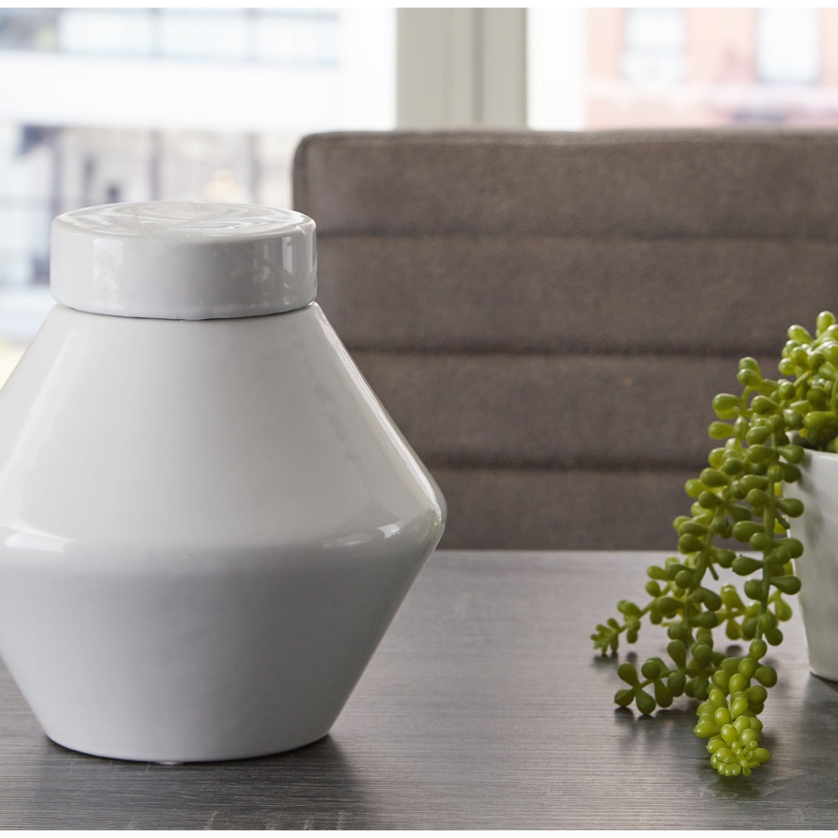 Domina White Jar | Ornate Home