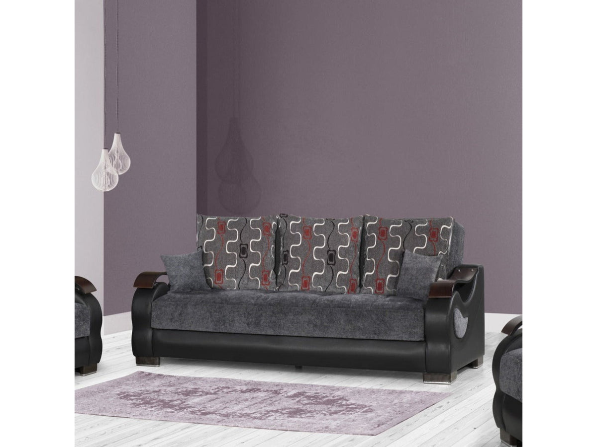 Demka Dorian Sport Gray Full Sleeper Sofa | Ornate Home