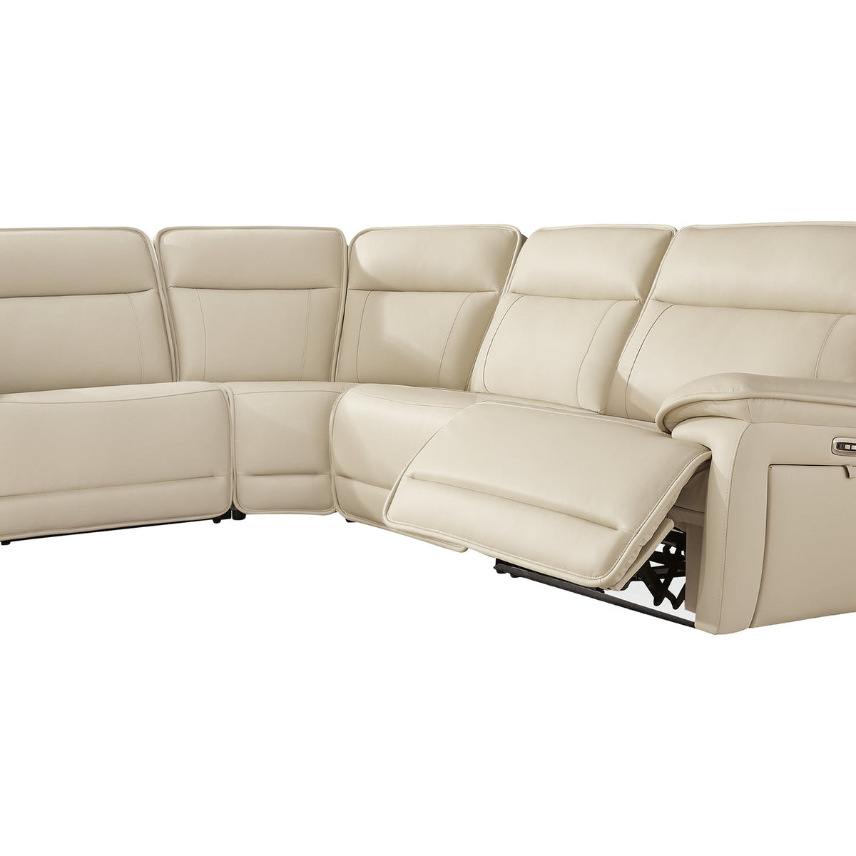 Ashley Furniture Double Deal Almond 4-Piece Reclining Sectional ...