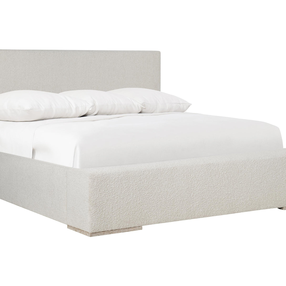 Bernhardt Dunhill White/Cream Fabric Panel King Bed | Ornate Home