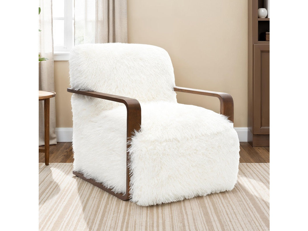 Furniture of America Elardo White Accent Chair | Ornate Home