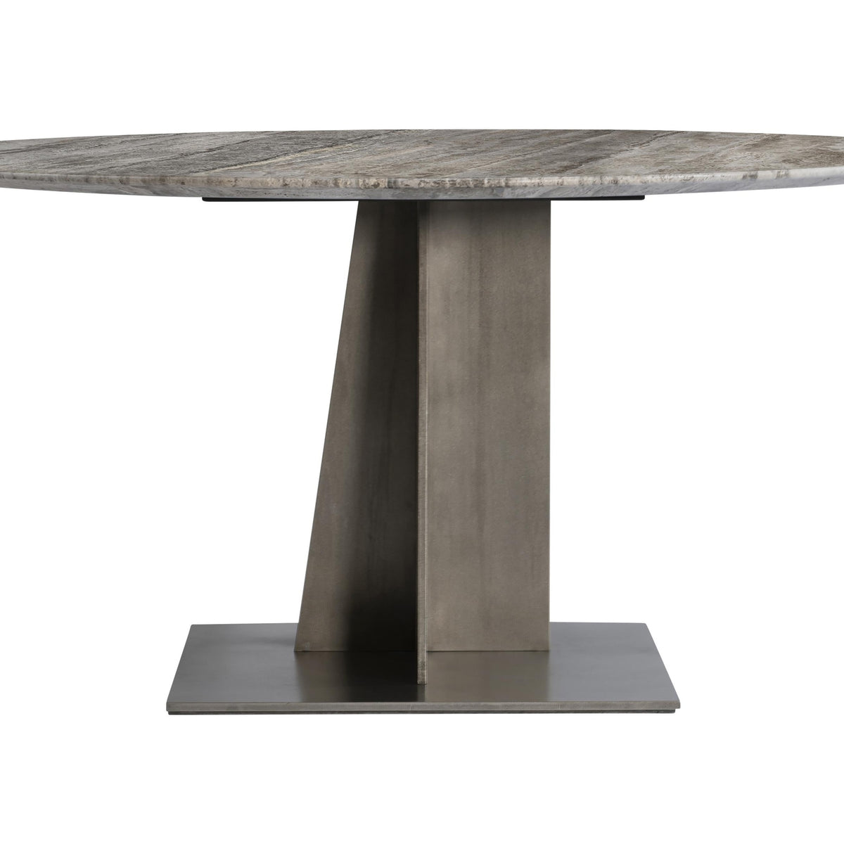 Bernhardt Equis Silver Travertine/Graphite Dining Table | Ornate Home