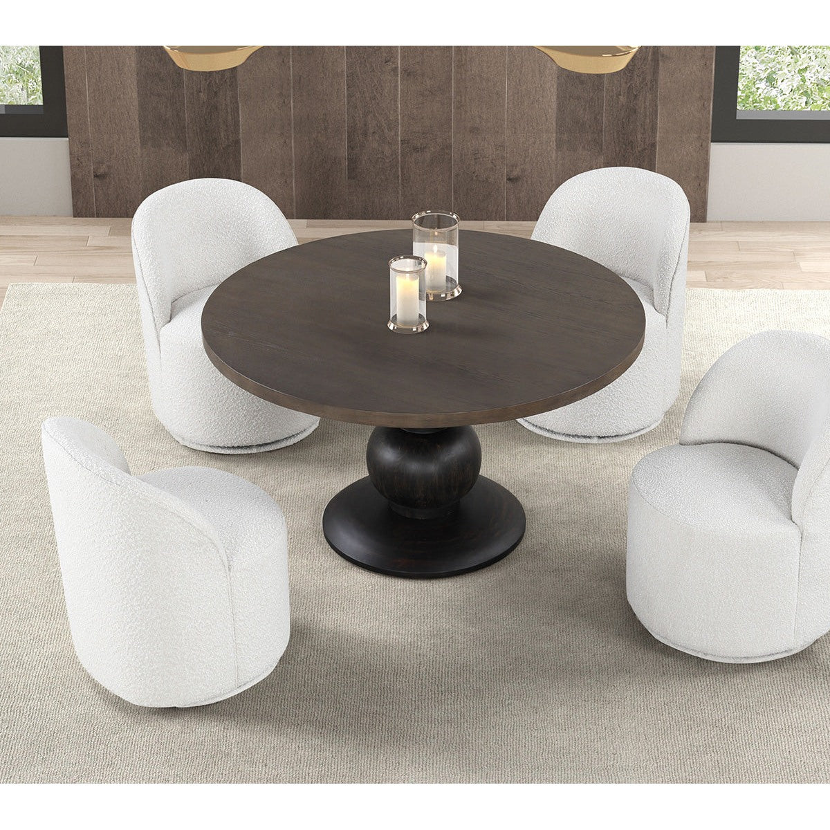 Furniture of America Essen Espresso Round Dining Table | Ornate Home