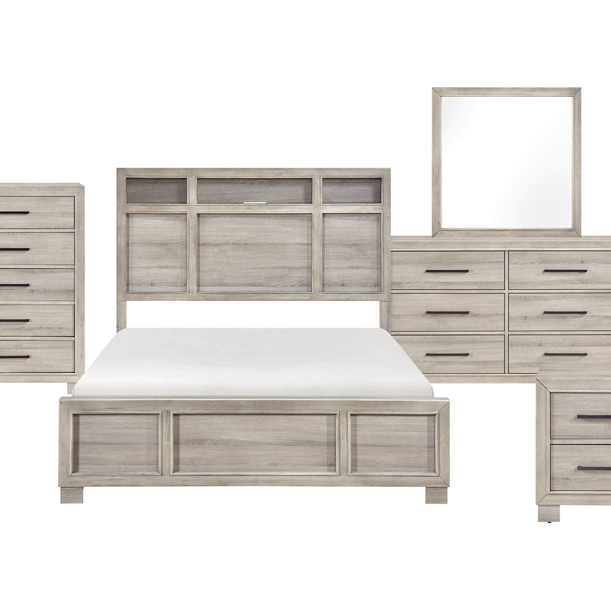 Homelegance Everett Gray 5-Piece Queen Bedroom Set | Ornate Home