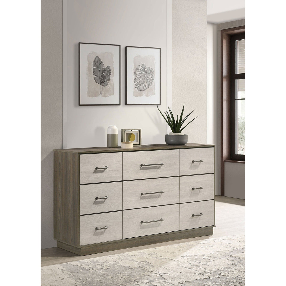 Coaster Fenwick Grey Oak/Almond Dresser | Ornate Home