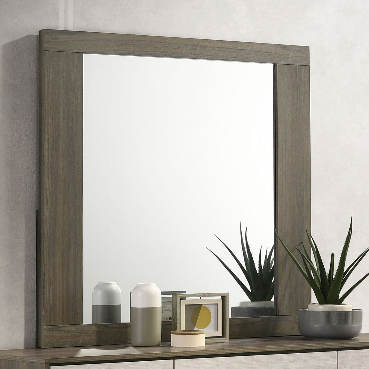 Coaster Fenwick Grey Oak Dresser Mirror | Ornate Home