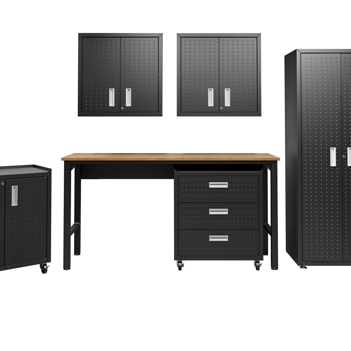Manhattan Comfort Fortress 6-Piece Garage Set in Charcoal Grey | Ornate ...