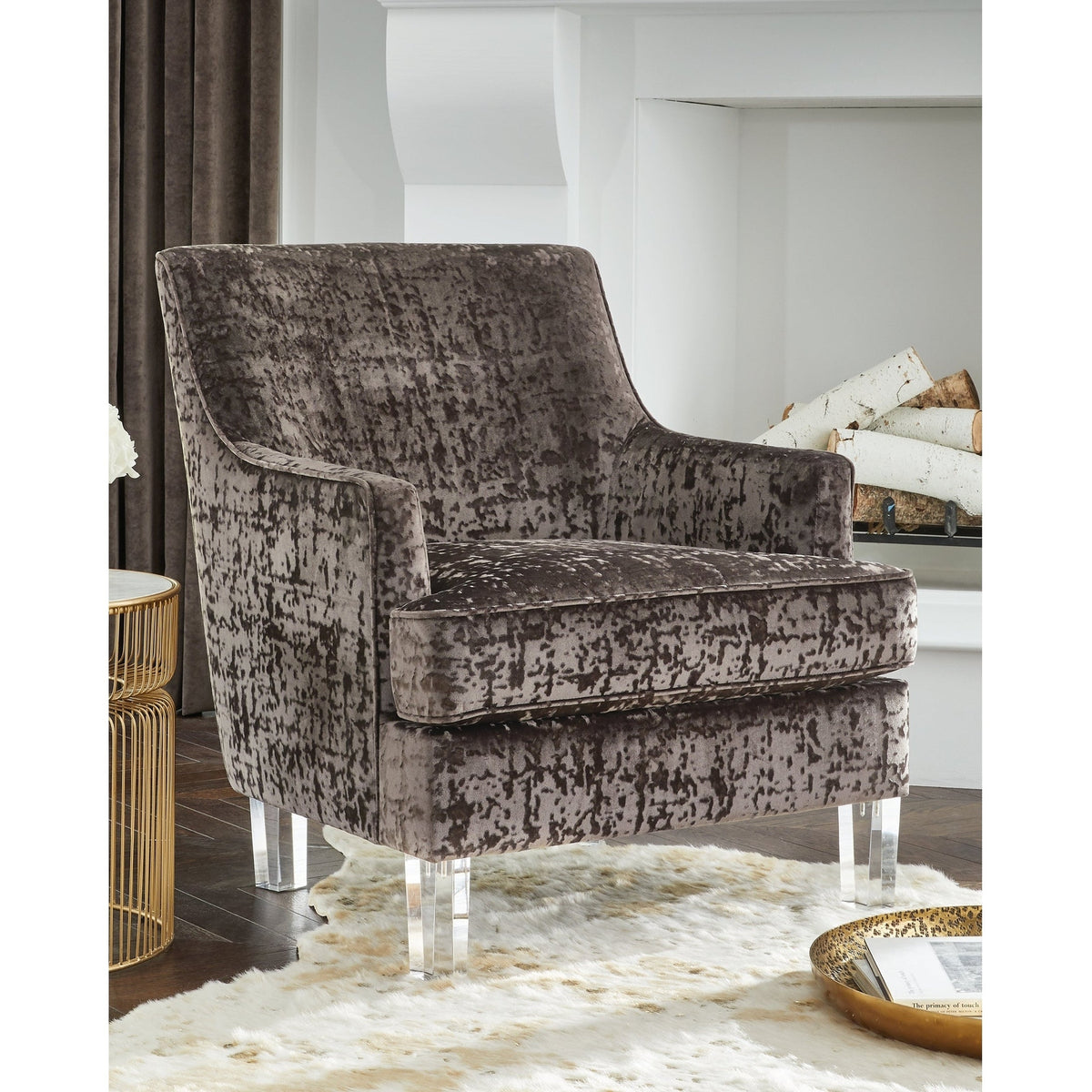Ashley Furniture Gloriann Charcoal Accent Chair | Ornate Home