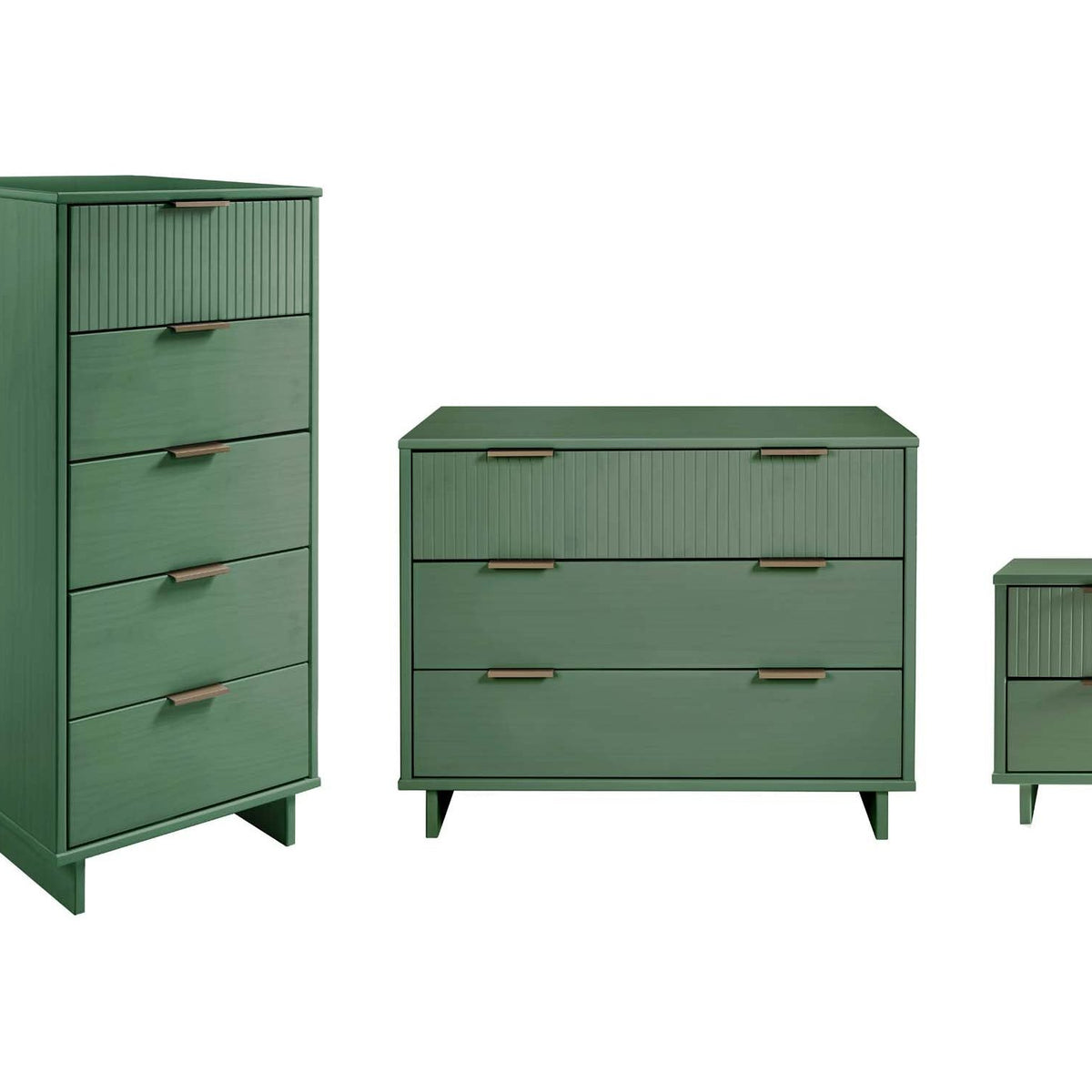 Manhattan Comfort Granville 3-Piece Standard Dresser, Tall Narrow Chest ...