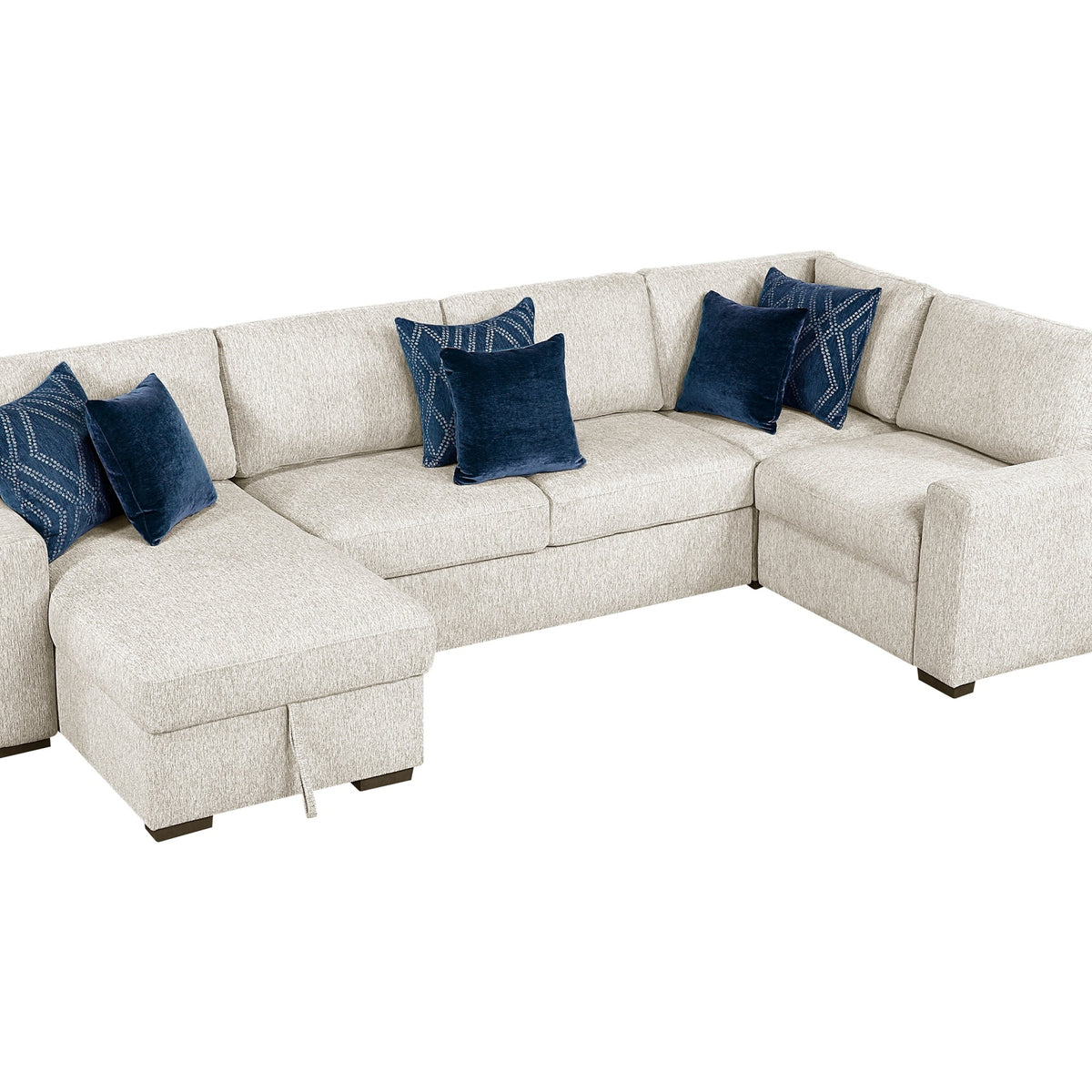 Homelegance Isla Beige 4-Piece Sectional w/ Reversible Chaise