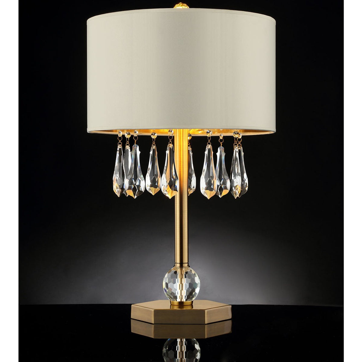 Furniture of America Ivy Gold/Ivory Table Lamp | Ornate Home